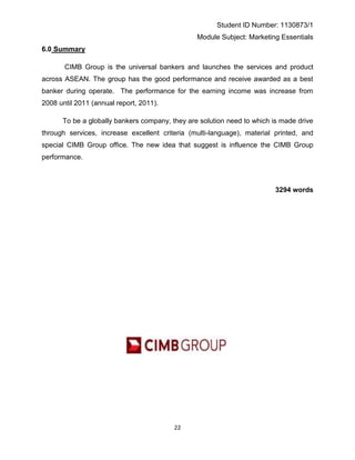 Cimb bank assignment re=do | DOCX