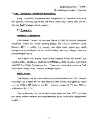 Cimb bank assignment re=do | DOCX