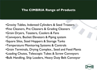 Cimbria company presentation | PPT | Agriculture | Industries