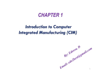 introduction to computer integrated manufacturing | PDF