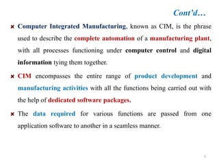 introduction to computer integrated manufacturing | PDF