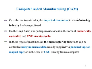 role of computer in manufacturing industry | PDF