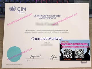 CIM Chartered Marketer certificate | PPT