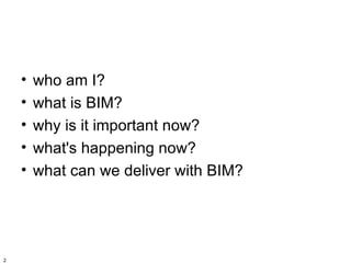 BIM: an overview | PPT