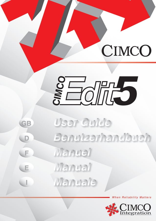 Cimco edit 5 user guide[1] | PDF