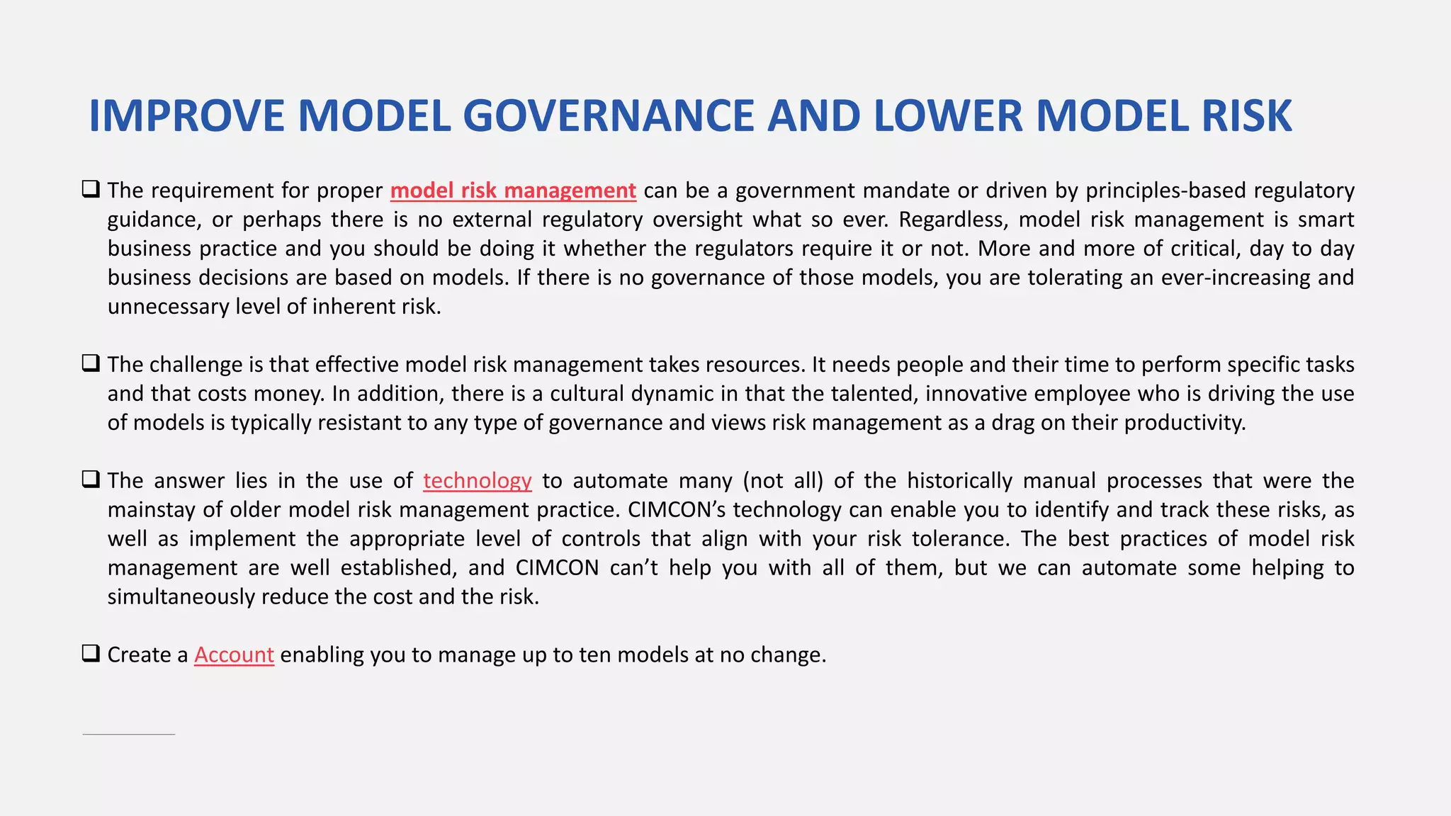CIMCON Software - model risk management.ppt