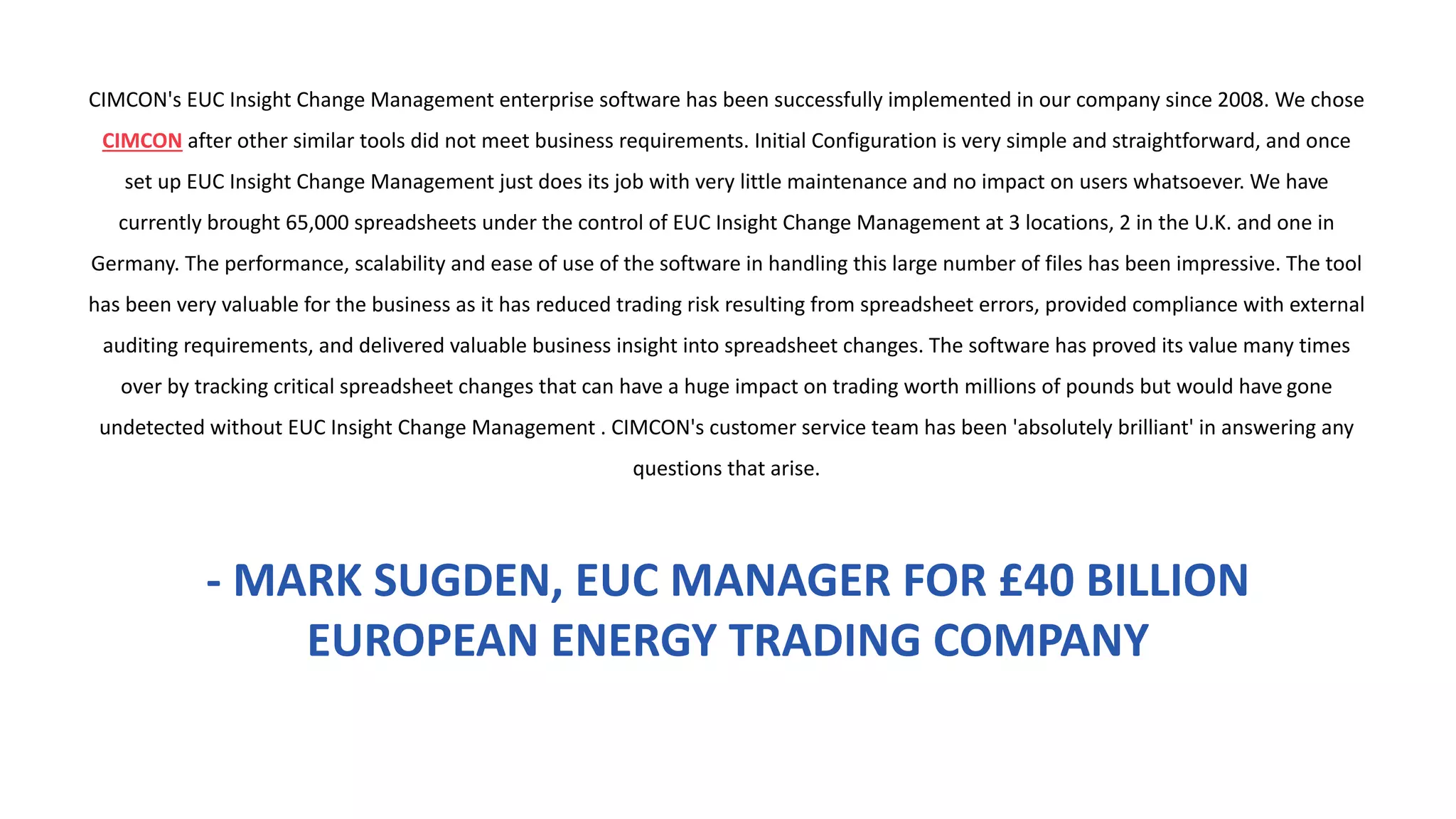 CIMCON Software - Model Risk Management Solutions | PPT