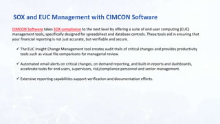 CIMCON Software - SOX Compliance Solutions | PPT