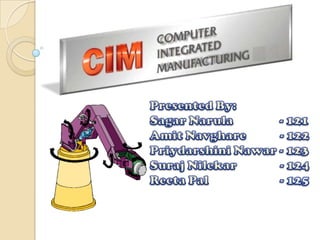 Computer Integrated Manufacturing | PPT