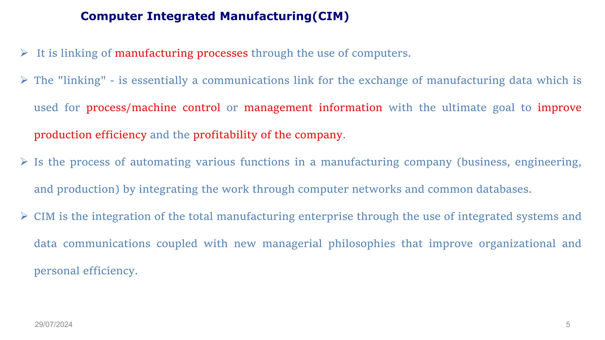 INTRODUCTION TO THE CIM INTRODUCTION.ppt | Business | Business and Finance