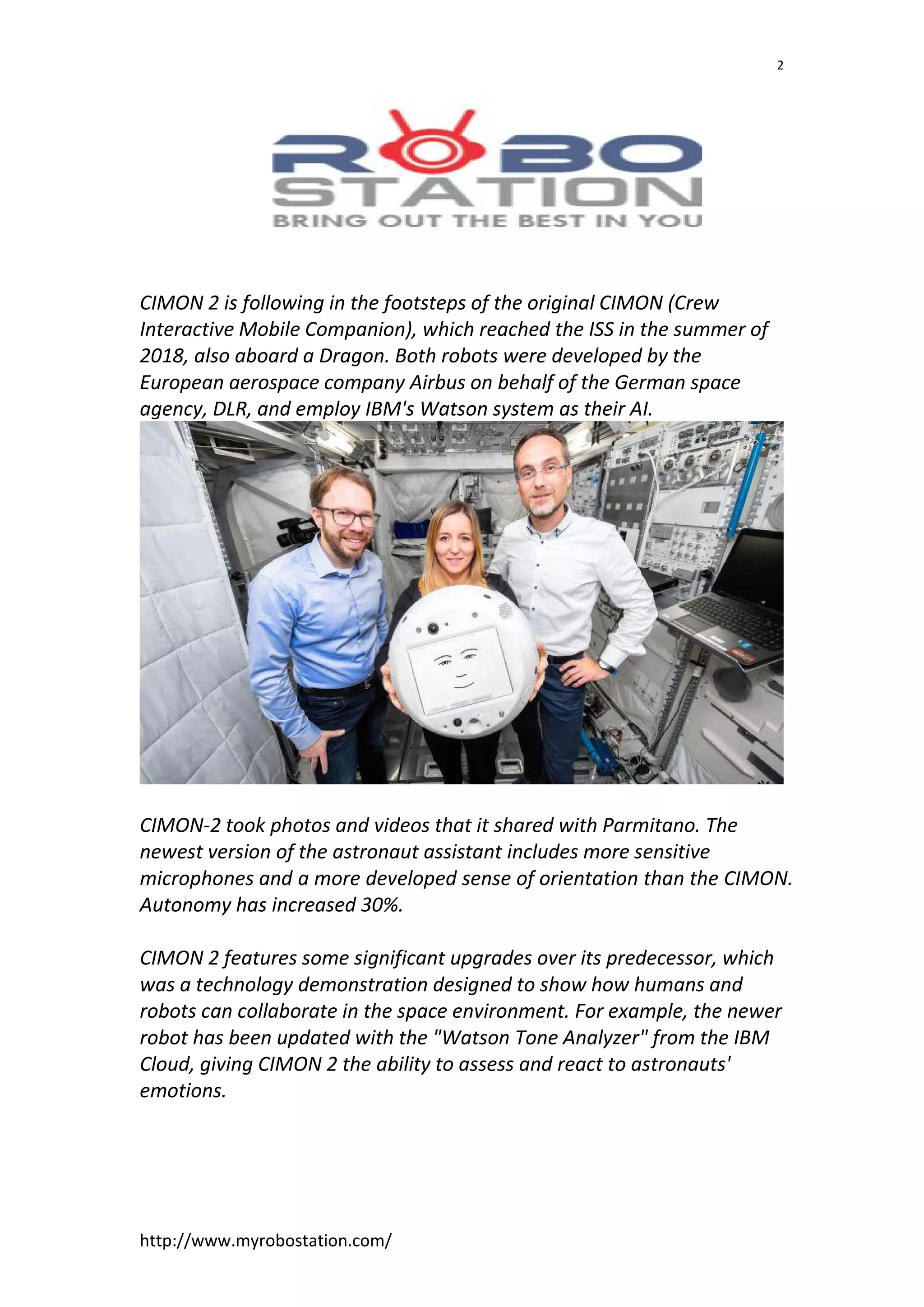 Cimon 2 robots | PDF