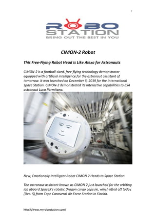 Cimon 2 robots | PDF