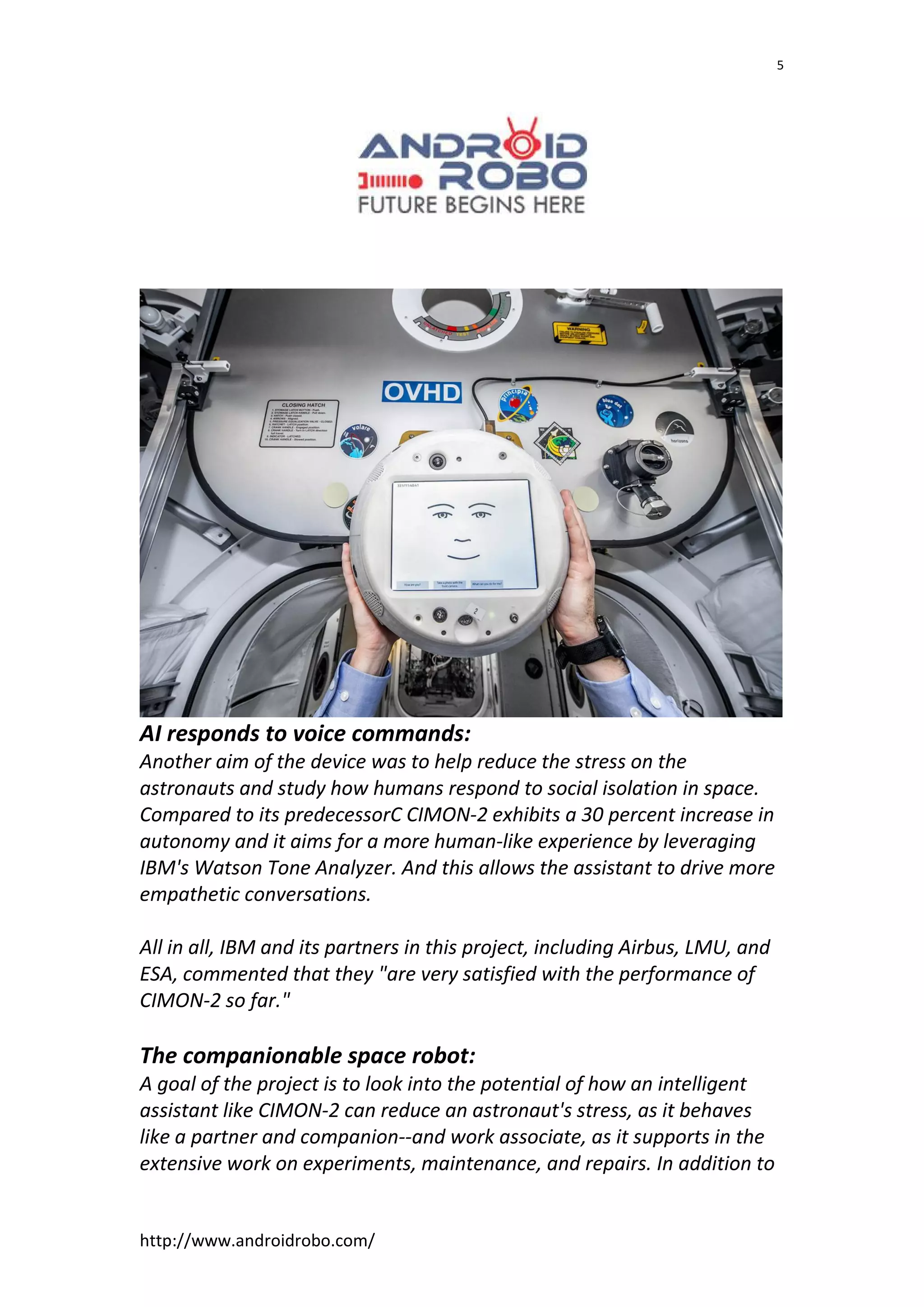 Cimon 2 robots | PDF