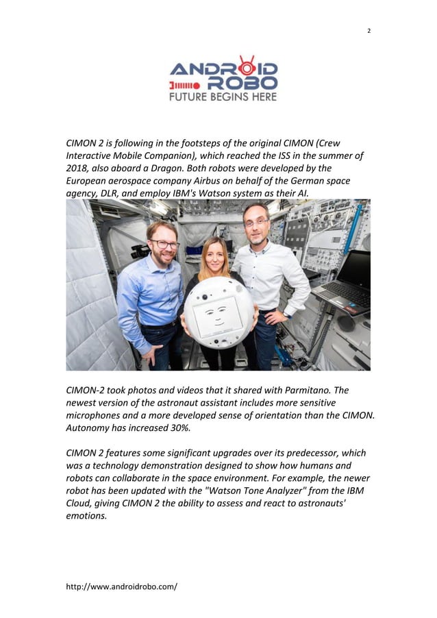 Cimon 2 robots | PDF