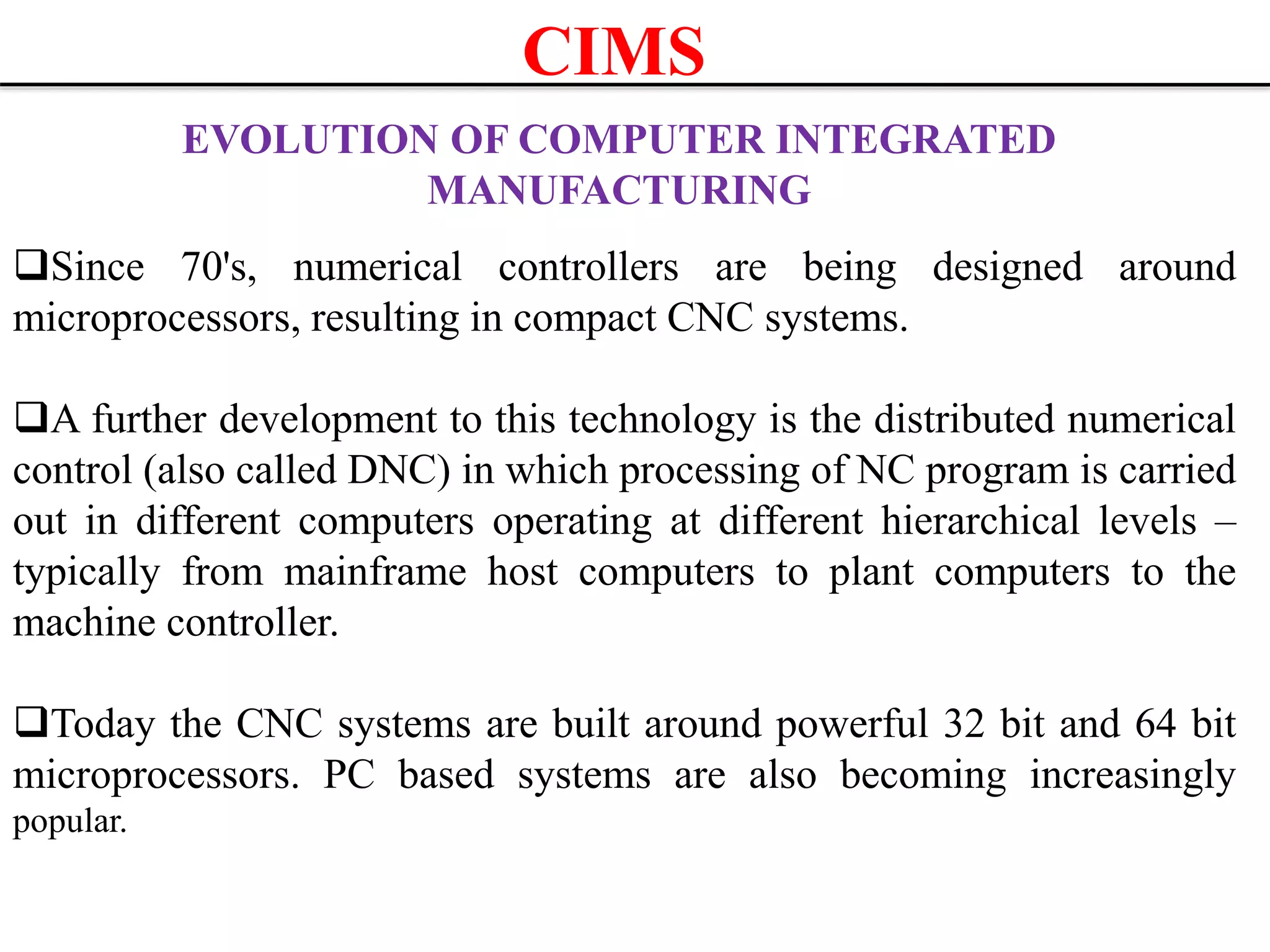 Computer Integrated Manufacturing System | PPTX