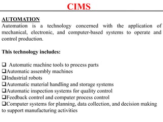 Computer Integrated Manufacturing System | PPTX