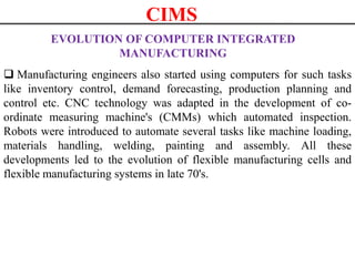 Computer Integrated Manufacturing System | PPTX