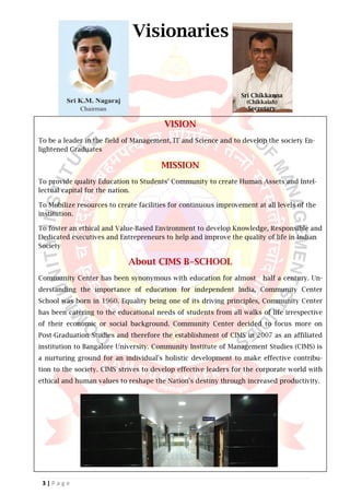 Cims b school placement e- brochure | PDF