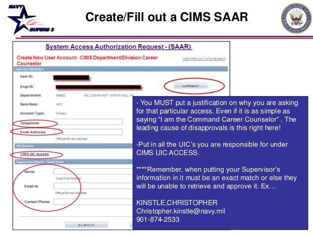 CIMS HOW TO- CIMS SAAR (OCT 13)