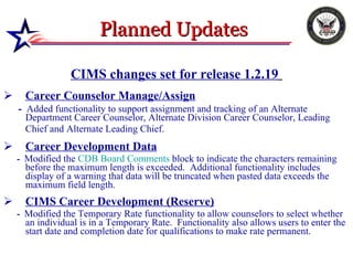 Cims summary of_changes | PPT