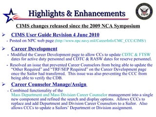 Cims summary of_changes | PPT