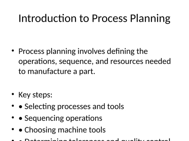 CIM, Computer Aided Process Planning (CAPP) | PPTX