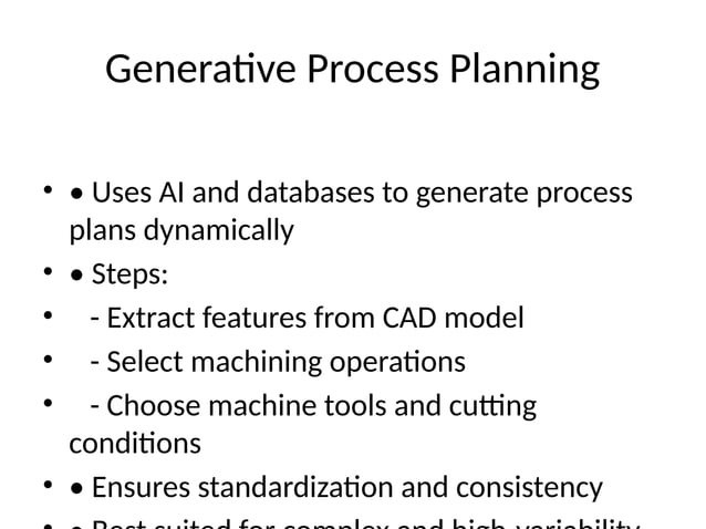CIM, Computer Aided Process Planning (CAPP) | PPTX