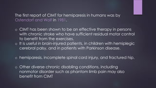 CIMT for Physiotherapy | PDF