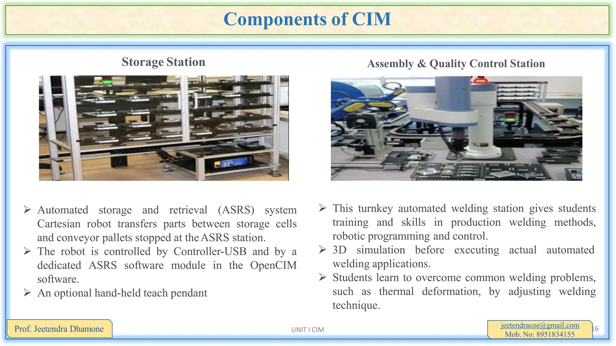 CIM UNIT I PPT.pptx COMPUTER INTEGRATED Manufacturing | PPTX
