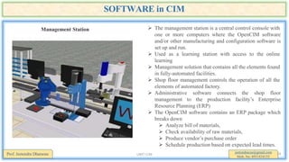 CIM UNIT I PPT.pptx COMPUTER INTEGRATED Manufacturing | PPTX
