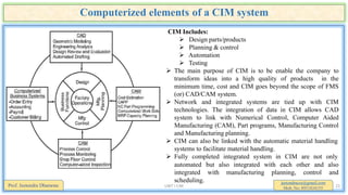 CIM UNIT I PPT.pptx COMPUTER INTEGRATED Manufacturing | PPTX