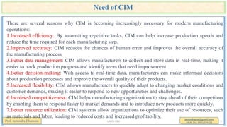 Computer Integrated Manufacturing (CIM) Mechanical | PPT