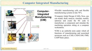 Computer Integrated Manufacturing (CIM) Mechanical | PPTX