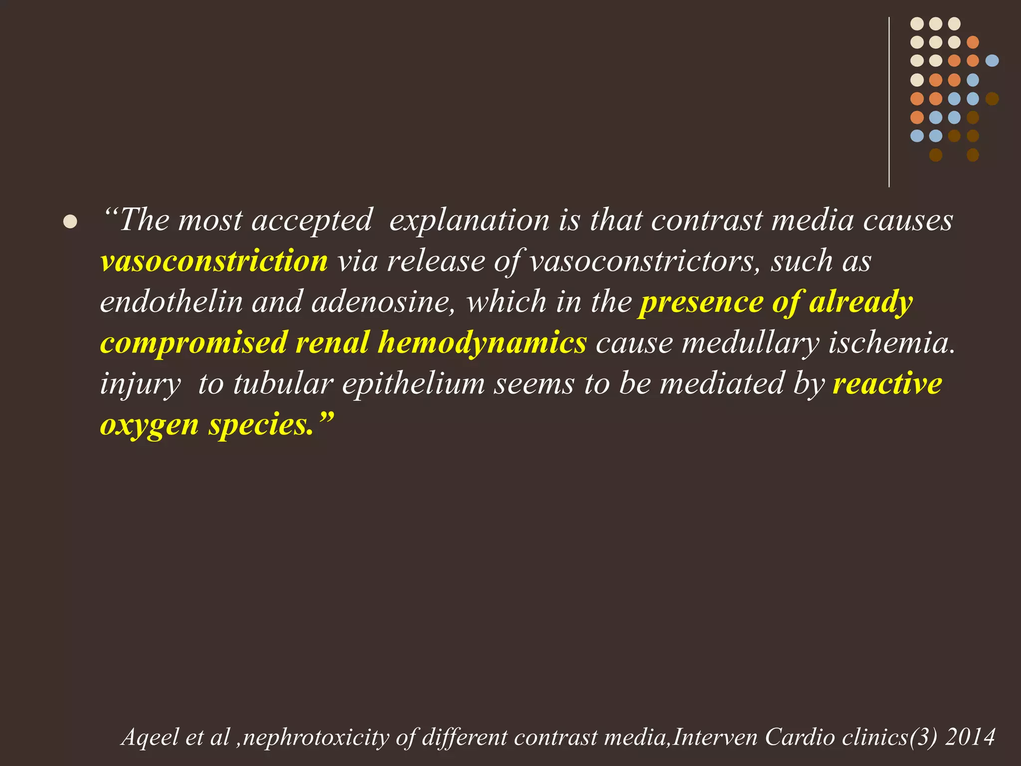 CONTRAST INDUCED NEPHROPATHY(CI-AKI) | PPTX