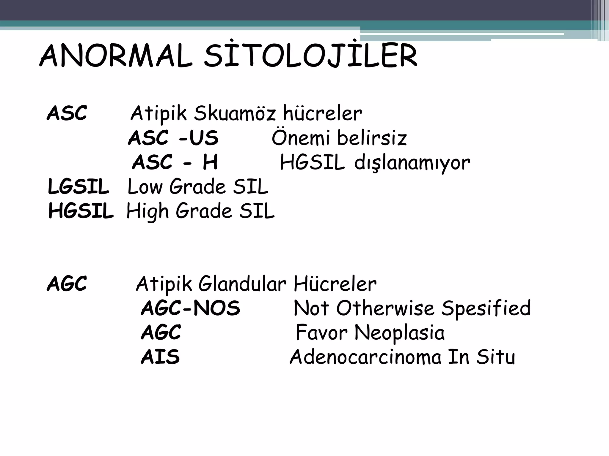 Servikal İntraepitelyal Neoplazilerde (CIN) Yönetim. | PPTX