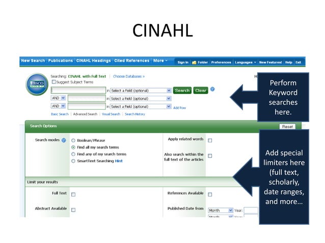 CINAHL Introduction | PDF