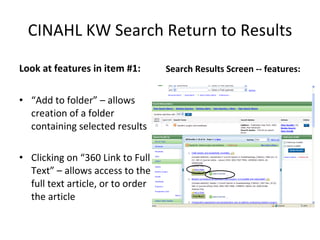 Cinahl Search Examples Ppt | PPT