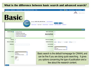 CINAHL Effective Searching | PPT