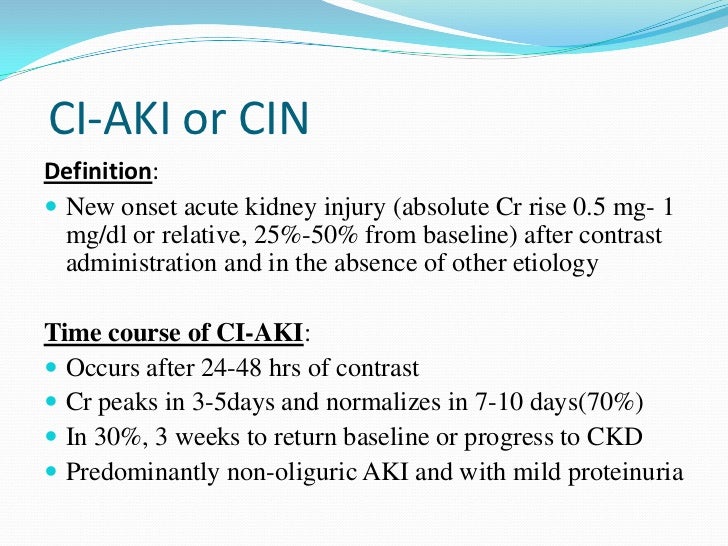 Contrast induced-Acute Kidney Injury