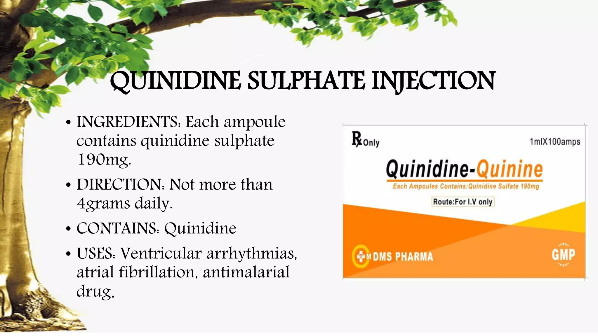 CINCHONA CONSTITUENTS AND USES | PPTX