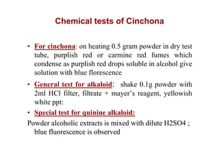Scheme for description of Cinchona Bark | PDF