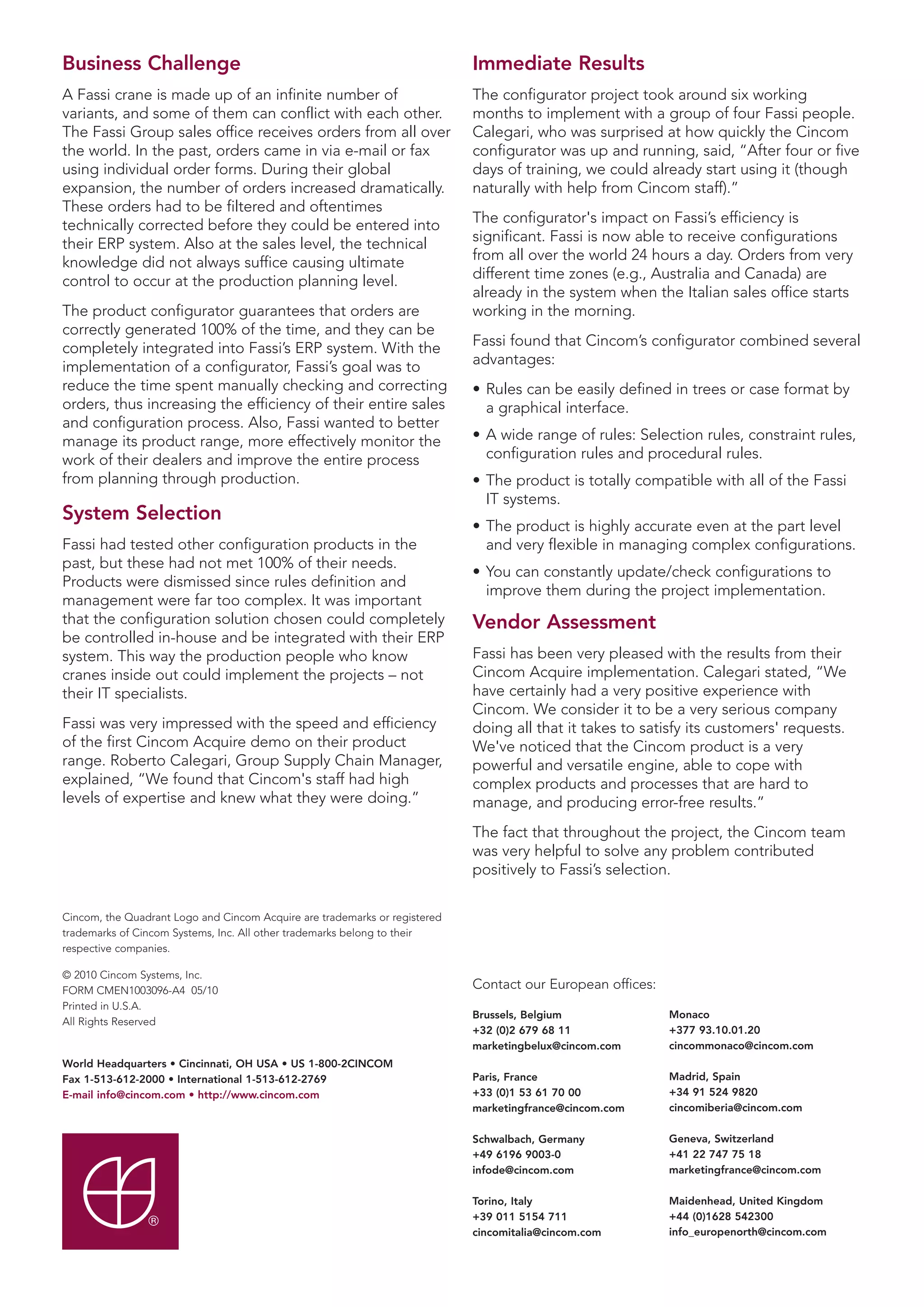 Cincom acquire™ enables fassi cranes to reach new heights.pdf' | PDF