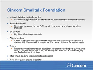 Cincom Smalltalk Roadmap 2010 | PPT
