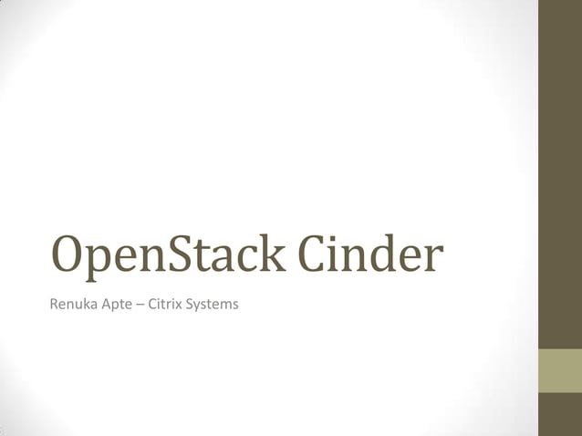 OpenStack Cinder | PPT