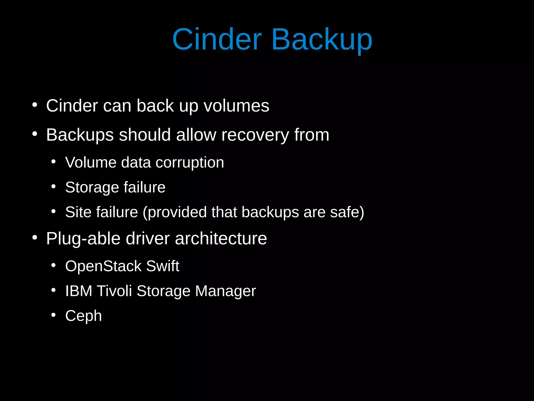 OpenStack Cinder Overview - Havana Release | PPT