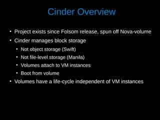 OpenStack Cinder Overview - Havana Release | PPT