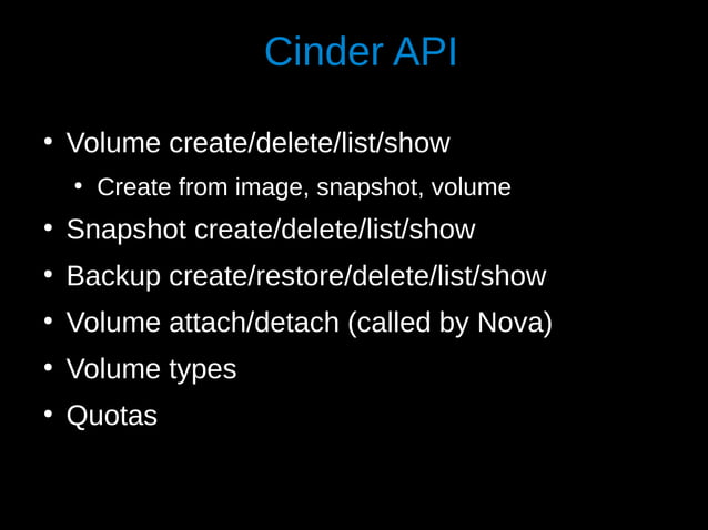 OpenStack Cinder Overview - Havana Release | PPT