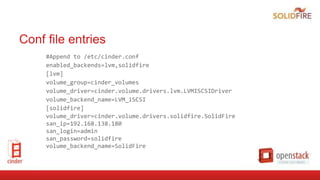 OpenStack Cinder Best Practices - Meet Up | PPTX