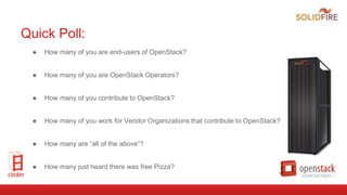 OpenStack Cinder Best Practices - Meet Up | PPTX
