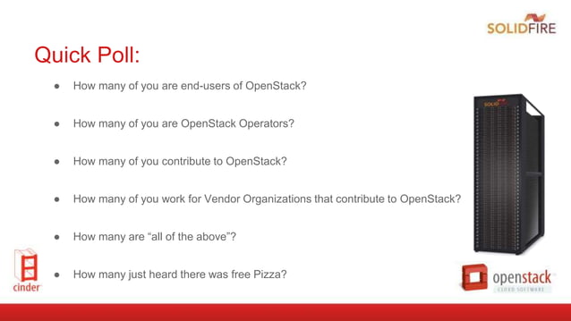OpenStack Cinder Best Practices - Meet Up | PPTX